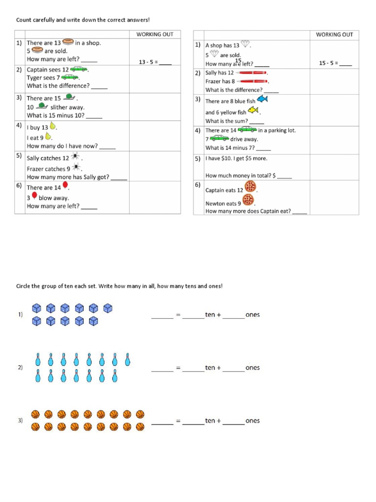 Count Carefully and Write Down The Correct Answers! | PDF | Teaching Methods & Materials