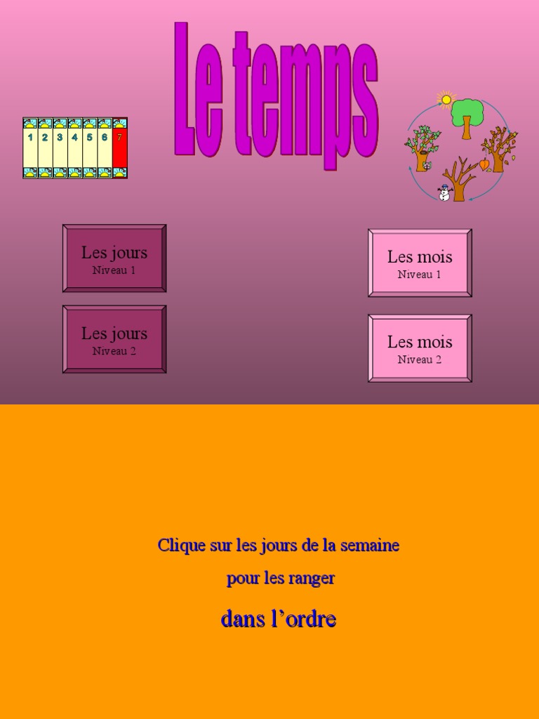 Jours et mois : Apprendre facilement | PDF | Concepts mathématiques ...