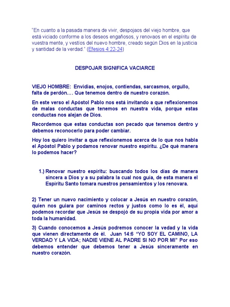 Devocional Despojar | PDF