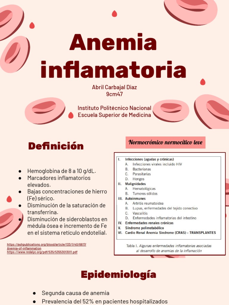 Anemia Inflamatoria | PDF | Especialidades Medicas | Medicina CLINICA