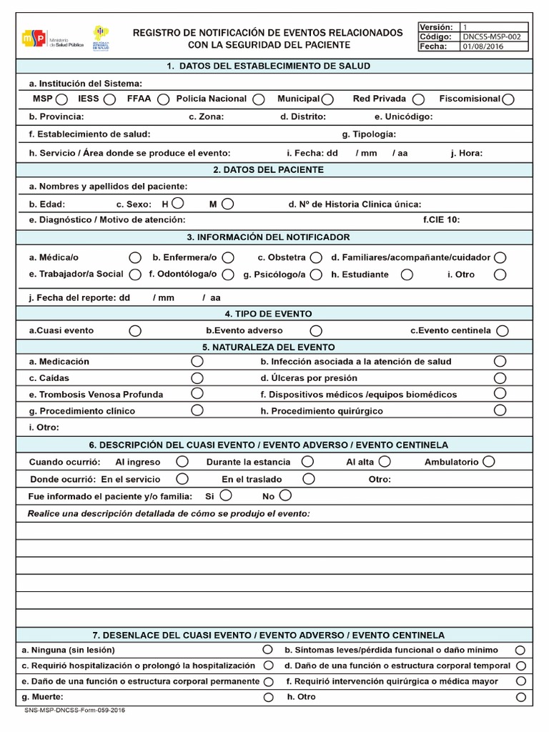 Formulario MSP | PDF