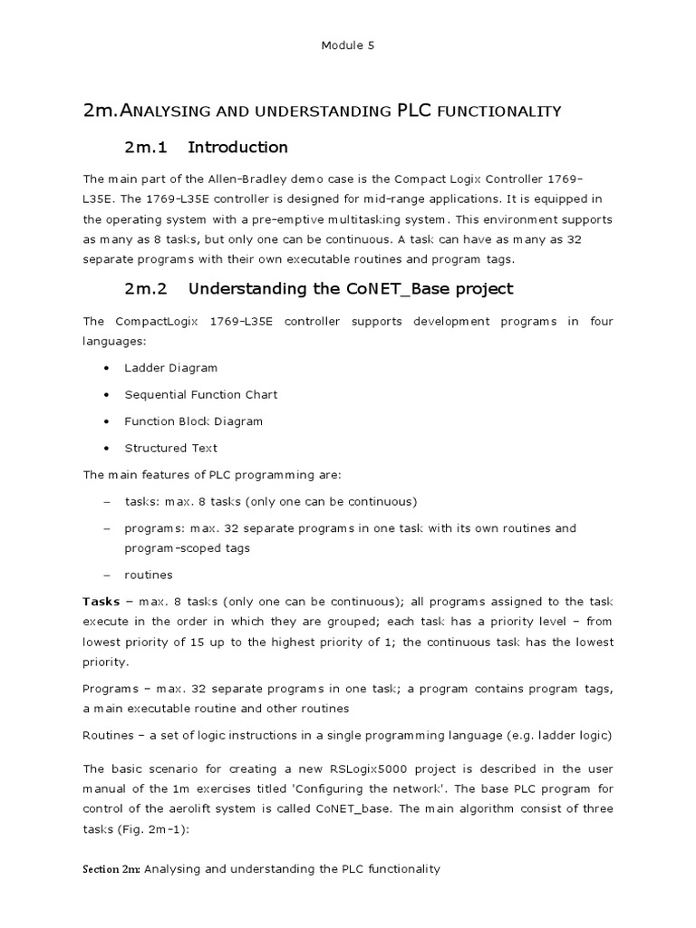2.2 Analysing and Understanding PLC Functionality | PDF | Programmable ...
