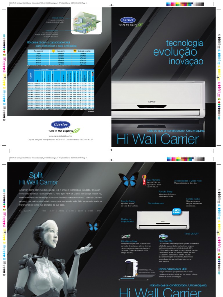 Catálogo de produtos da linha Hi Wall Carrier: descrição das ... Catálogo de produtos da linha Hi Wall Carrier: descrição das ...