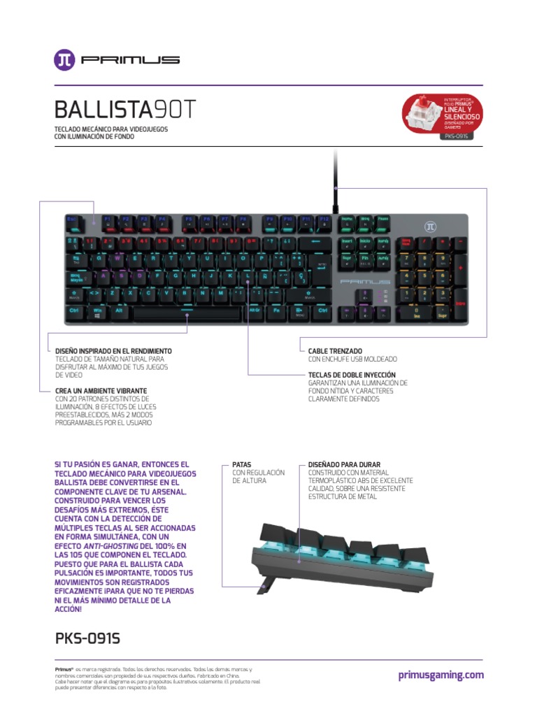 PKS-091S DataSheet SPA | PDF | Teclado | Informática