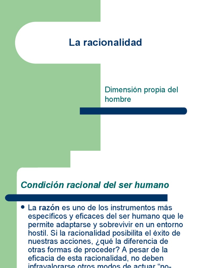 La Racionalidad | PDF | Racionalidad | Verdad