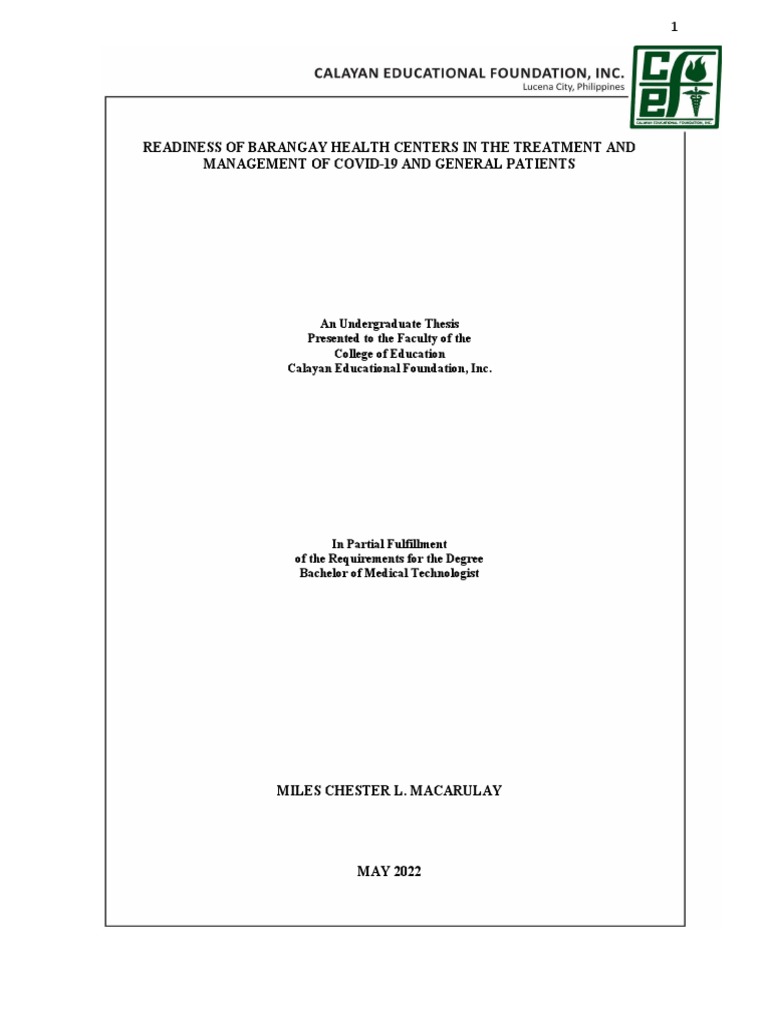 Preliminary Pages | PDF | Bachelor's Degree | Medicine