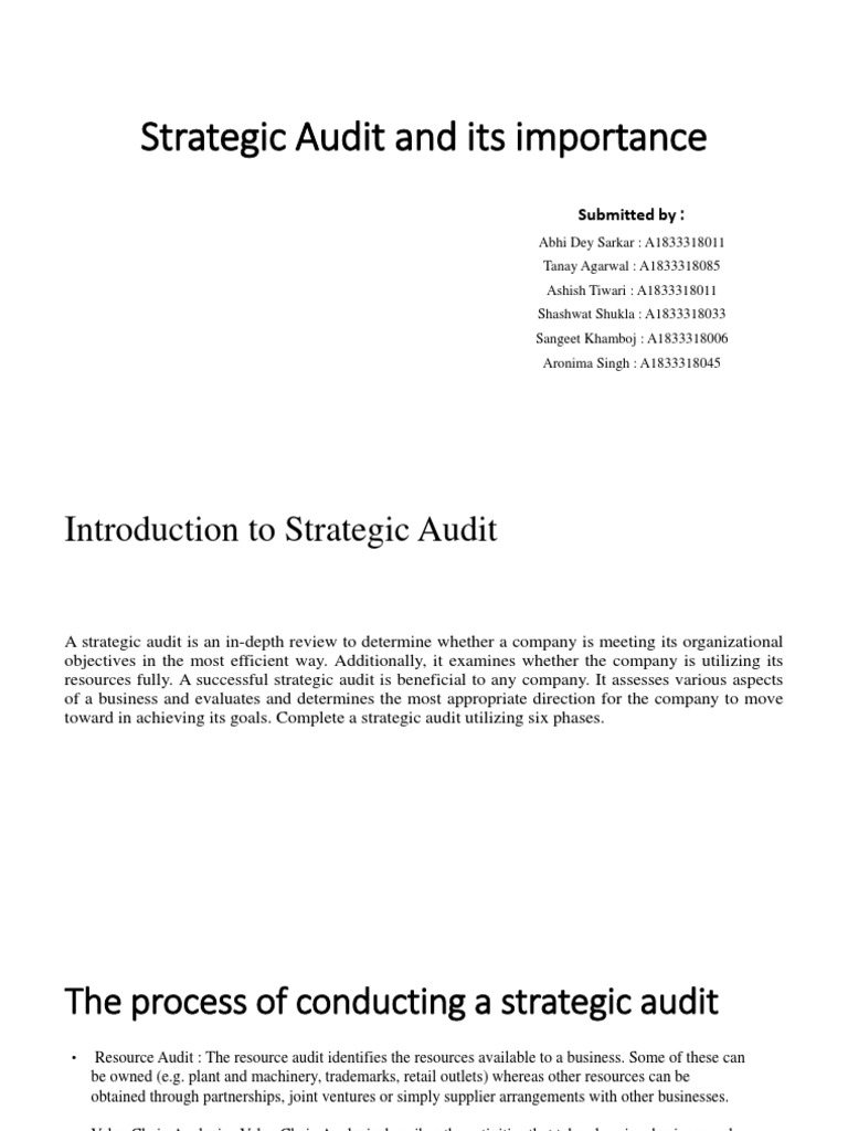 Strategic Audit and Its Importance | PDF | Audit | Swot Analysis