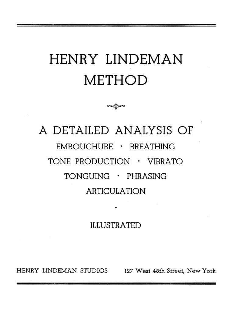 SAXOFONE - MÉTODO - Henry Lindeman (1934 - Mills Studios) | PDF