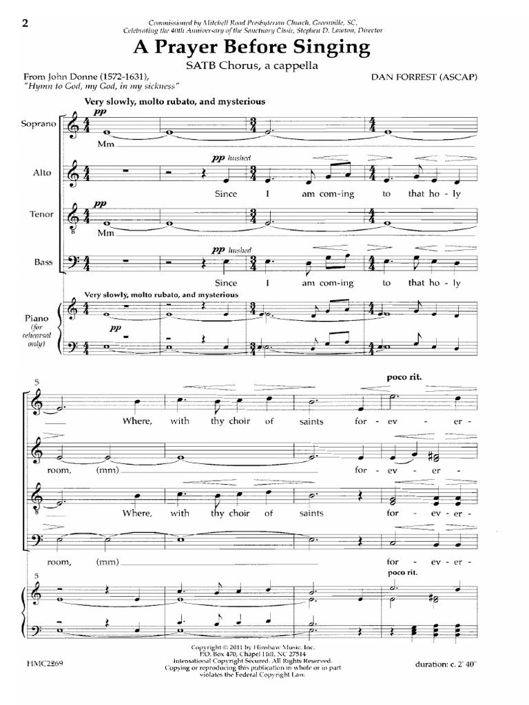 A Prayer Before Singing | PDF