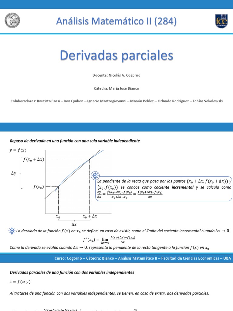 07 - Derivadas Parciales | PDF | Derivado | Curva