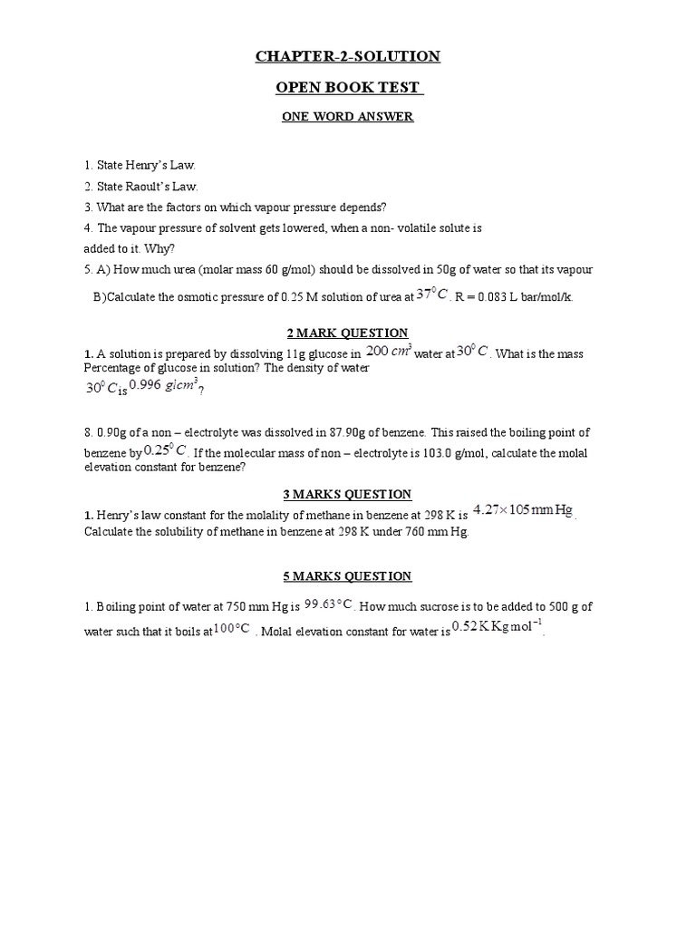 Chapter 2 Solution Questions Set 1 | PDF