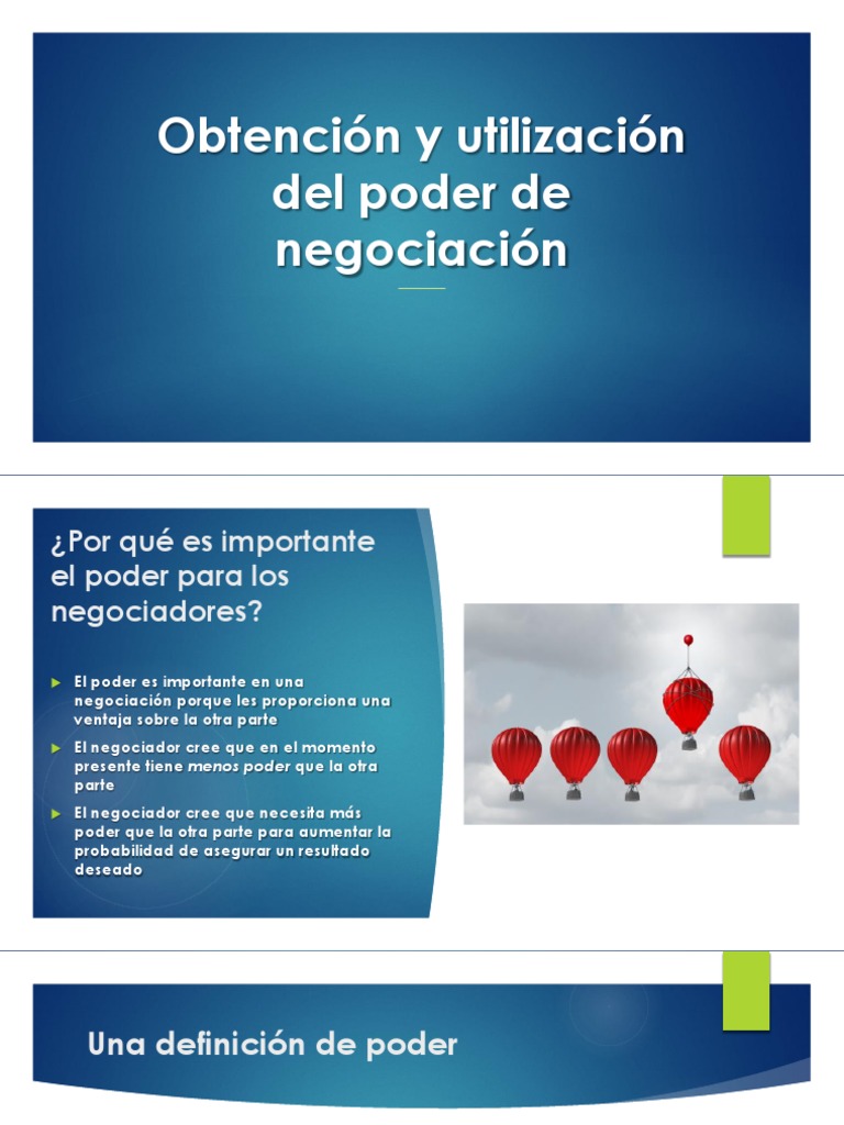 Obtención y Utilización Del Poder de Negociación | PDF | Poder (social ...