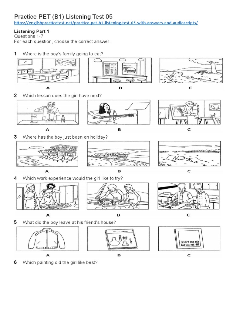 Practice PET Listening With Key Pet y FCE | PDF | Blog