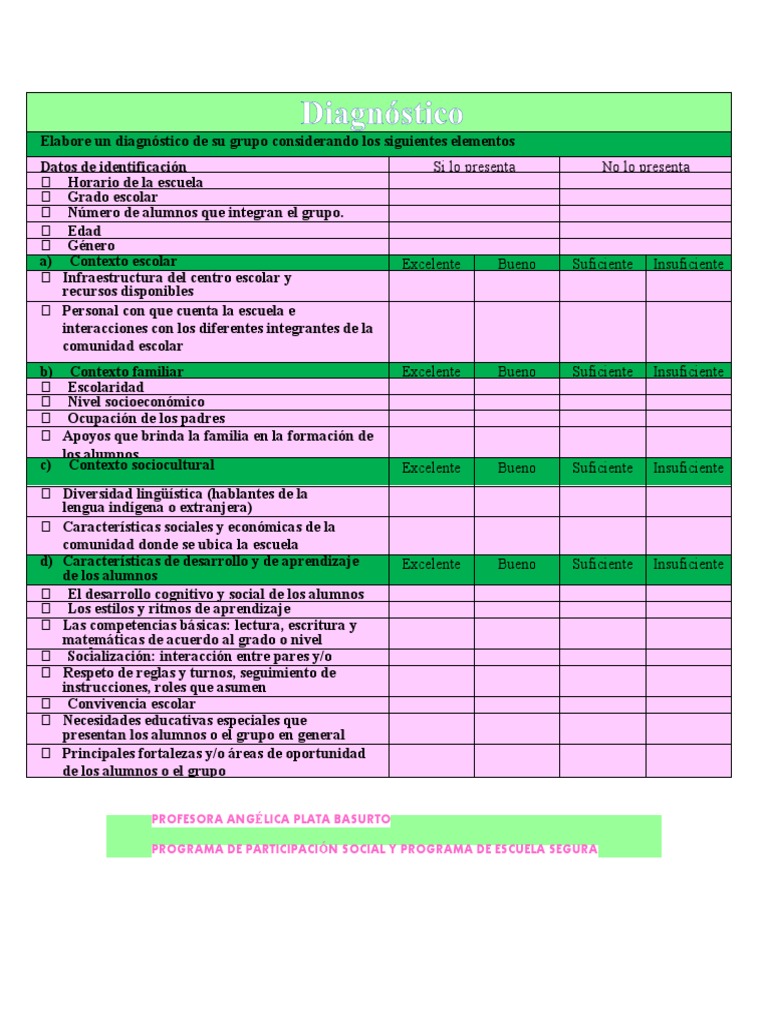 Elementos para Elaborar Un Diagnostico | PDF