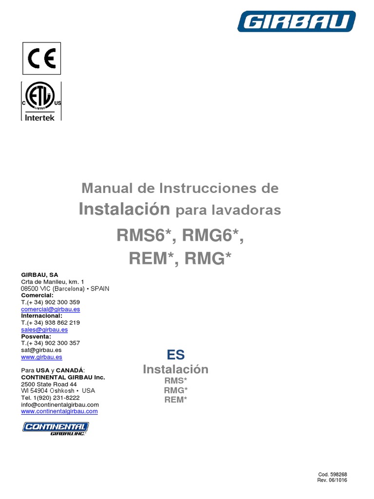 RMS6-RMG6 I598268 6es | PDF | Ingenieria Eléctrica | Electricidad