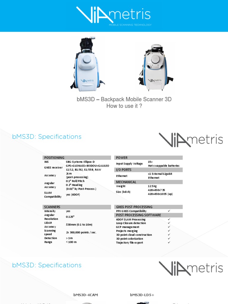 bMS3D - Backpack Mobile Scanner 3D Howtouseit? | PDF | Lidar | Image ...