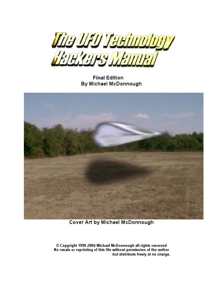Ufo Technology Hackers Manual | PDF | Superconductivity | Spacecraft ...