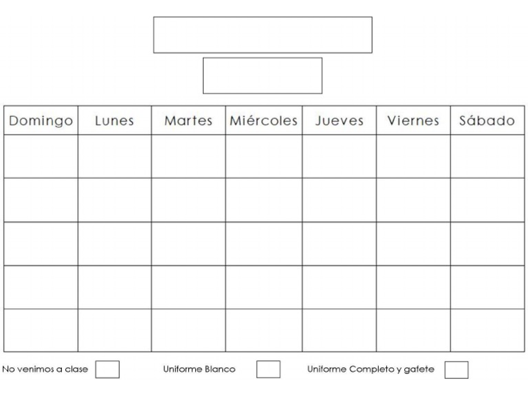 Plantilla Calendario | PDF