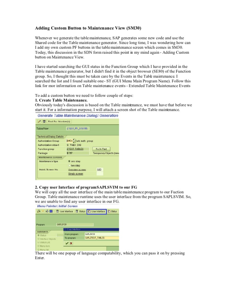 How To Add Custom Button To View. | PDF