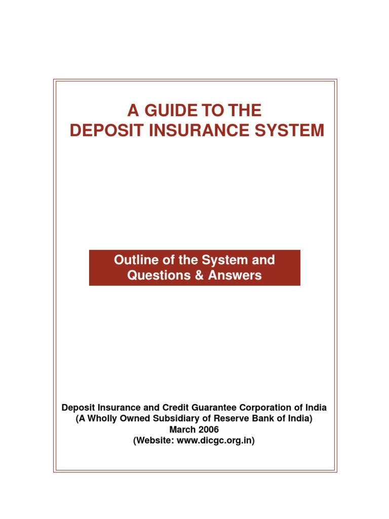 Dicgc | PDF | Deposit Insurance | Banks