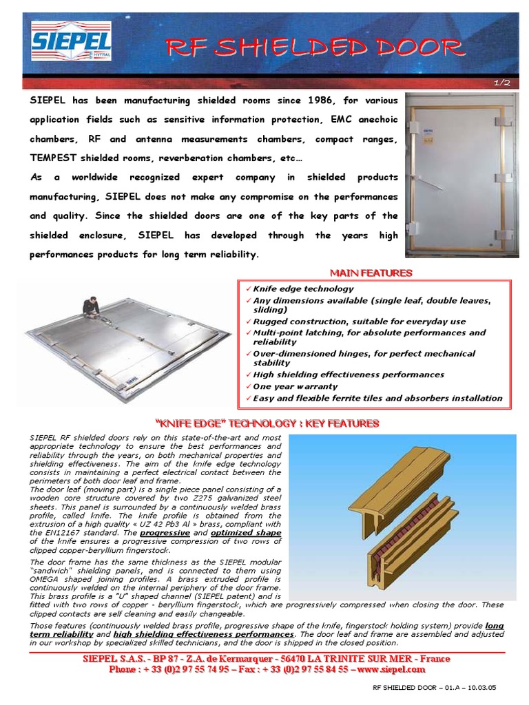RF Shielded Door | PDF | Door | Electrical Engineering