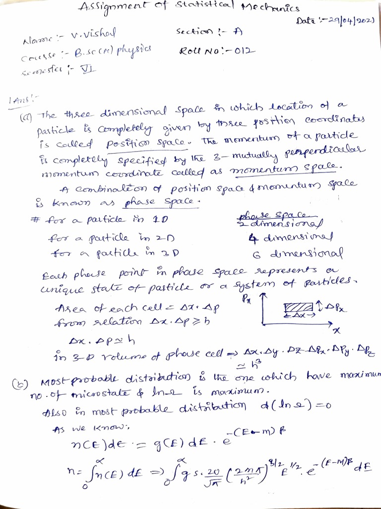 Statistical Mechanics | PDF