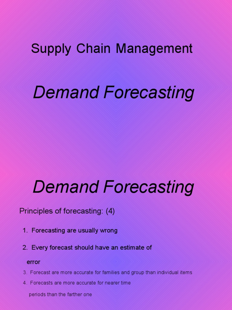 Supply Chain Demand Forecasting | PDF | Forecasting | Moving Average Supply Chain Demand Forecasting | PDF | Forecasting | Moving Average