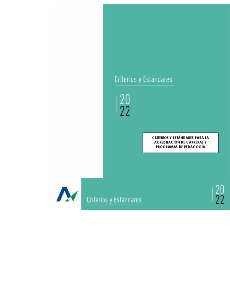 Criterios y Est Ndares para La Acreditaci N de Pedagog As 1602379042 | PDF | Plan de estudios ...