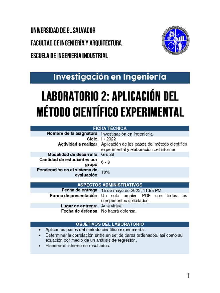 Ivi115 - 2022 - Laboratorio 2 | PDF | Experimentar | Laboratorios