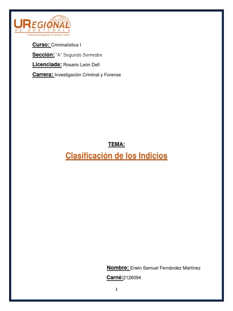 Clasificación de Los Indicios_013500 | PDF | Ciencia forense | Victimologia