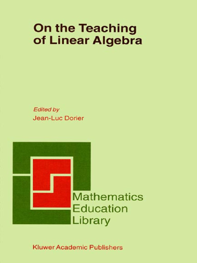 (Mathematics Education Library) J.-L. Dorier - On The Teaching of ...