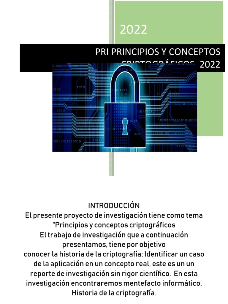 Evidencia Principios y Conseptos Criptografia Ficha 2609288 | PDF | Criptografía | Clave ...