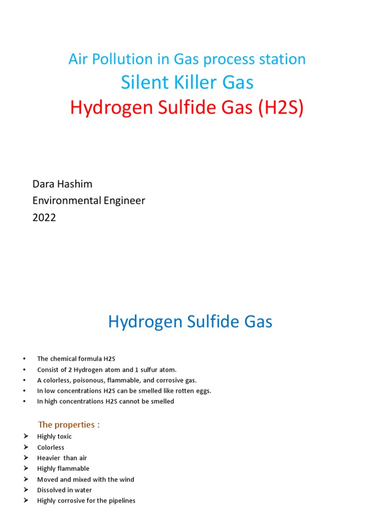 Silent Killer Gas: Hydrogen Sulfide Gas (H2S) | PDF | Sulfur Dioxide | Occupational Safety And ...