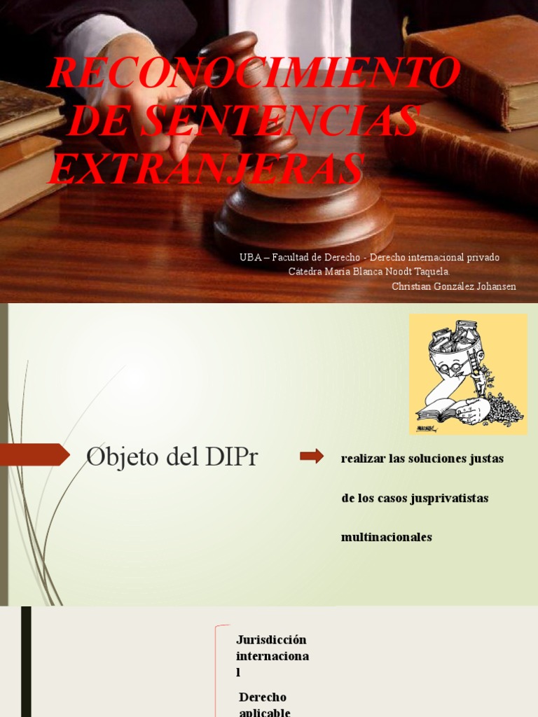 Reconocimiento de Sentencias | PDF | Jurisdicción | Sentencia (ley)