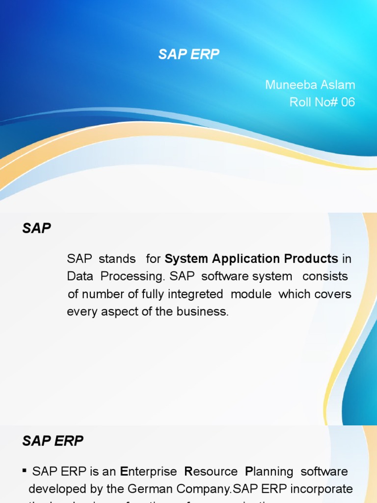 An Overview of SAP ERP Modules, Features, Implementation Phases and Costs | PDF | Enterprise ...