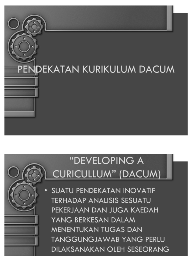 Tajuk 4 - Model Kurikulum Dacum | PDF