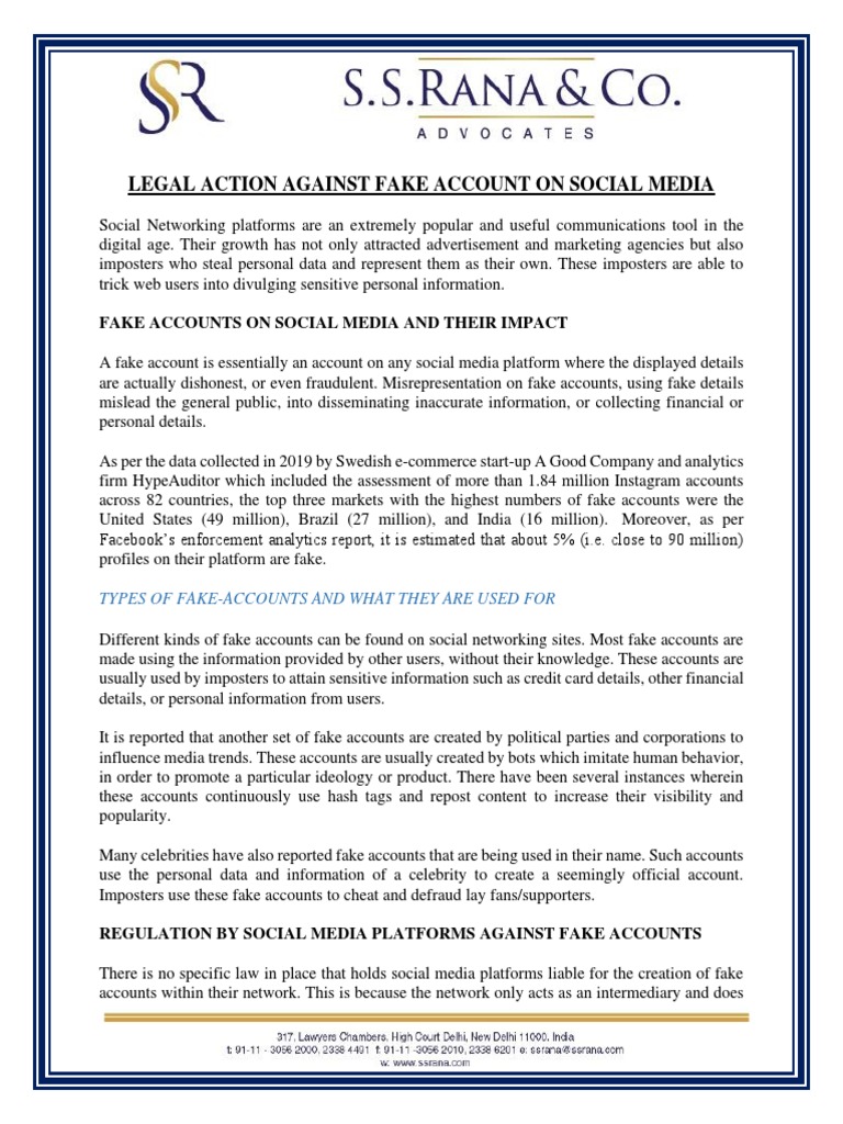 Combatting Fake Social Media Accounts | PDF | Popular Culture & Media ...