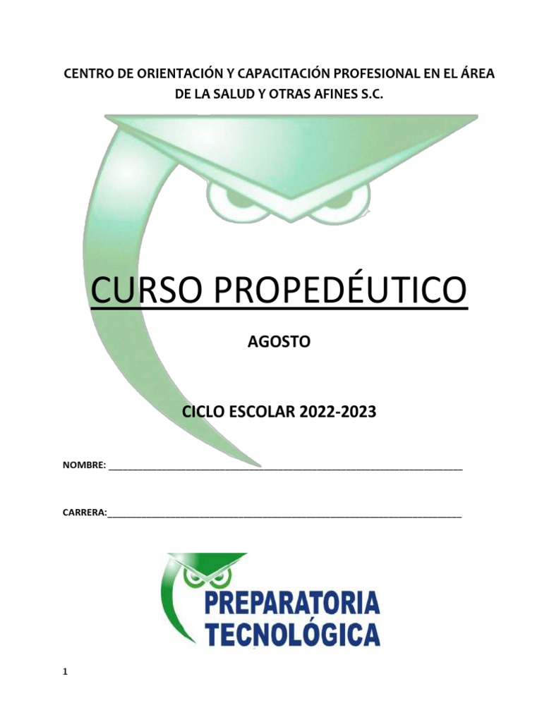 Manual Curso Propedeutico 2022 | PDF | Adolescencia | Ciencias de la Salud