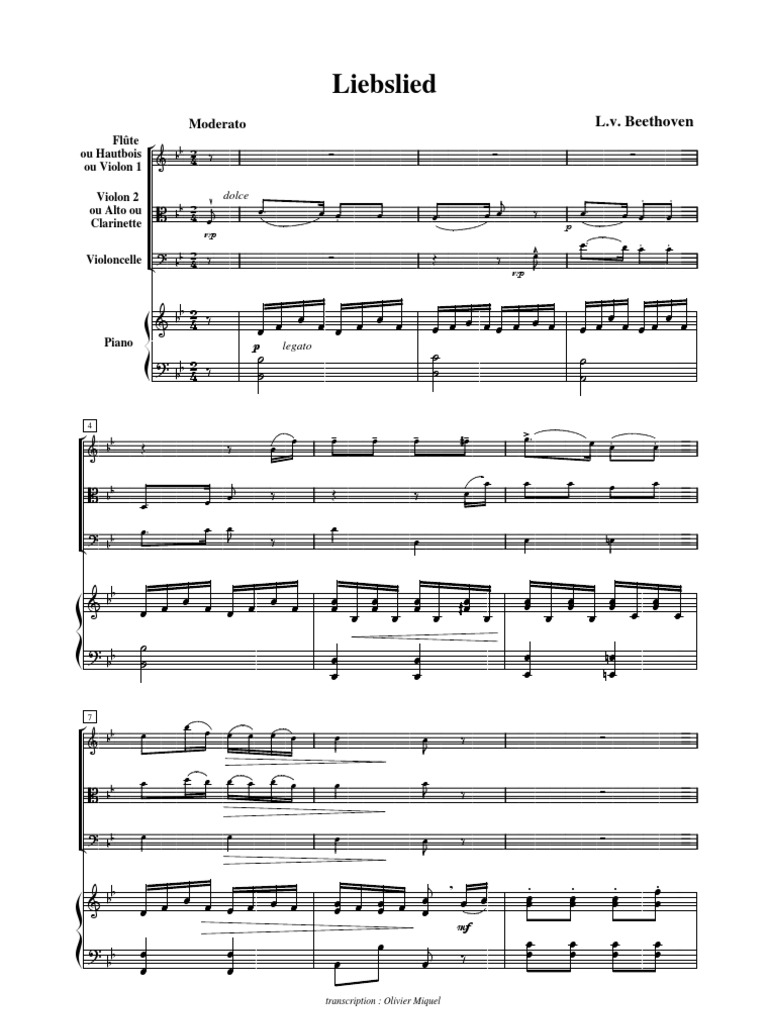 Liebeslied - Beethoven (Piano) | PDF