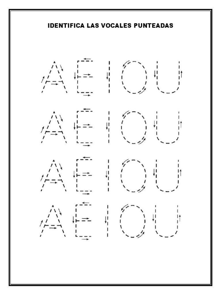 Identifica Las Vocales Punteadas | PDF