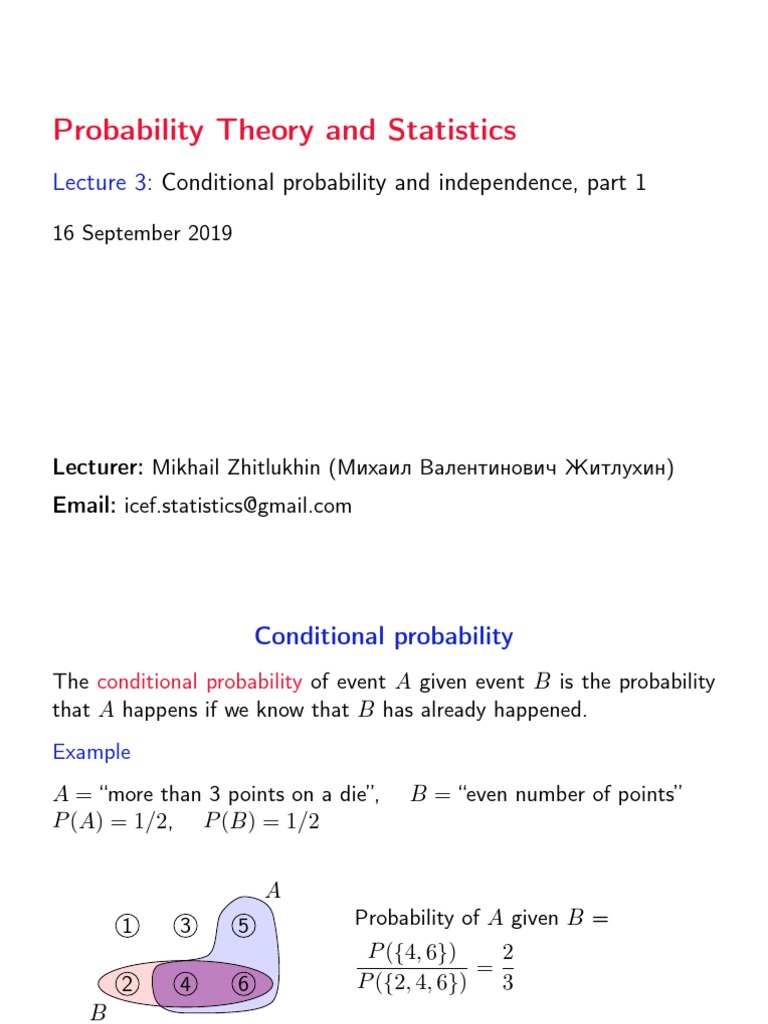 Probability Theory and Statistics | Download Free PDF | Mathematical ...