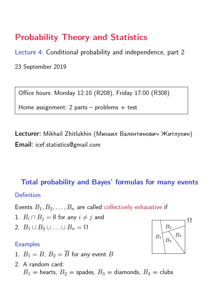 Probability Theory and Statistics | PDF | Mathematical Concepts | Mathematics