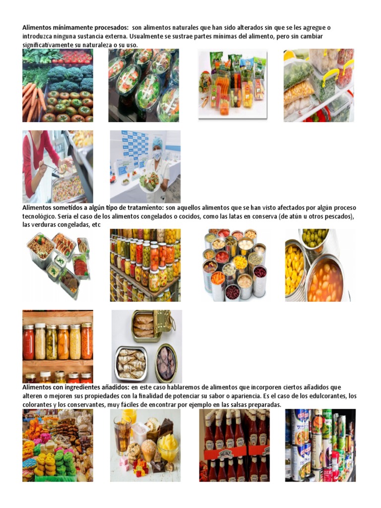 Alimentos Mínimamente Procesados: Definición y Ejemplos | PDF | Cocina ...