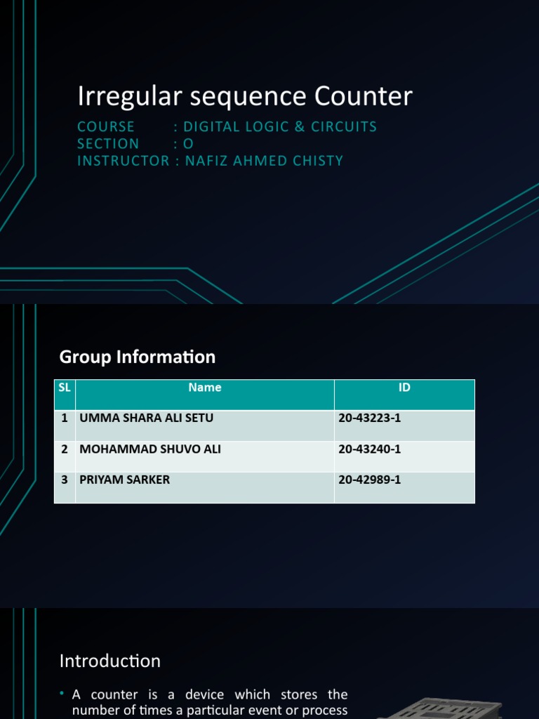 Irregular Sequence Counter - DLC Presentation | PDF