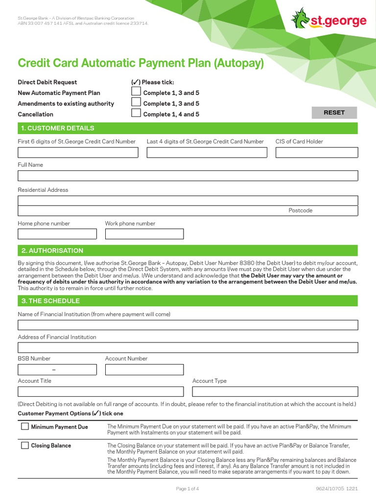 stgeorge-autopay | PDF | Debit Card | Credit Card