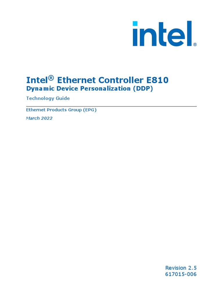 E810 DDP TechGuide - Rev2.5 | PDF | Booting | Operating System