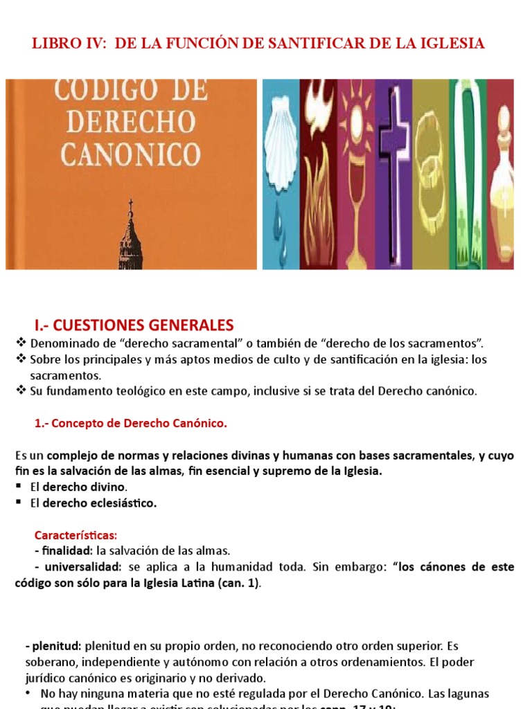 Presentación Derecho Canónico | PDF | Liturgia Catolica | Iglesia Católica