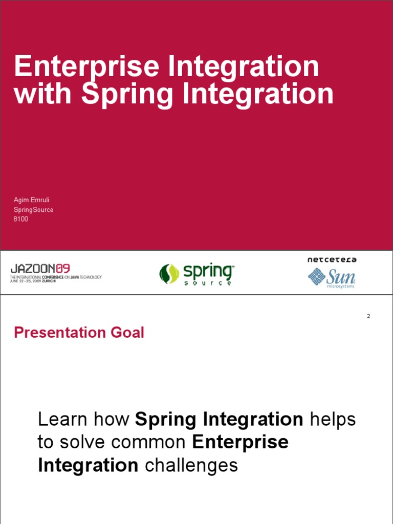 Enterprise Integration With Spring Integration: Agim Emruli Springsource 8100 | PDF | Databases ...