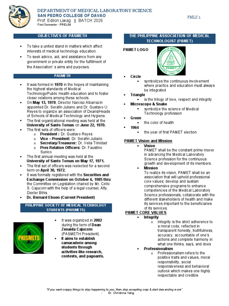 PMLS1 Pasmeth | Download Free PDF | Medicine | Integrity
