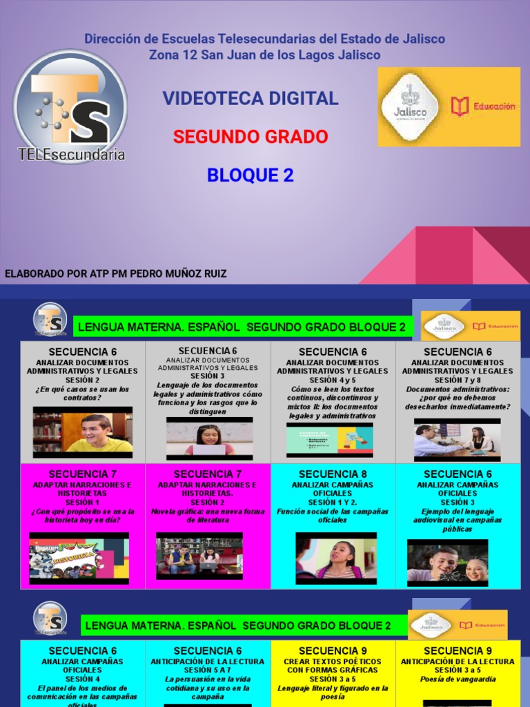 Videoteca Digital Segundo Grado Bloque 2 | PDF | Secuencia ...